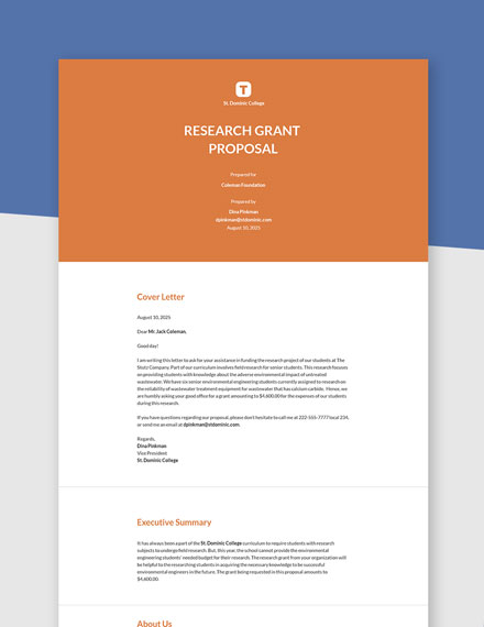 FREE Grant Proposal Template - Word (DOC) | Google Docs | Apple (MAC ...