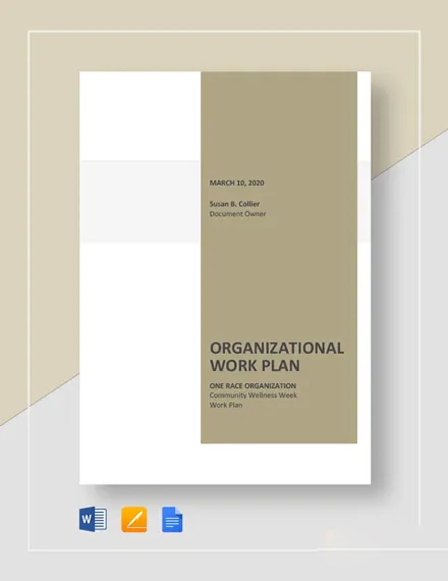 Organizational Work Plan Template Download In Word Google Docs 