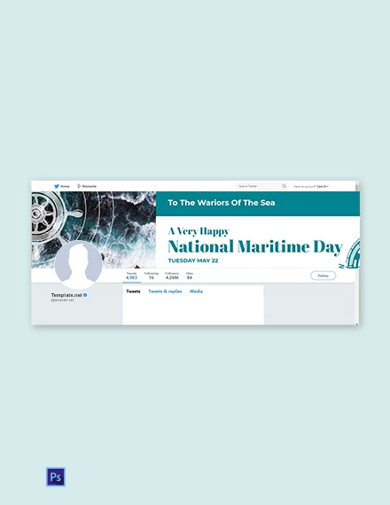 Free National Maritime Day Twitter Header Cover
