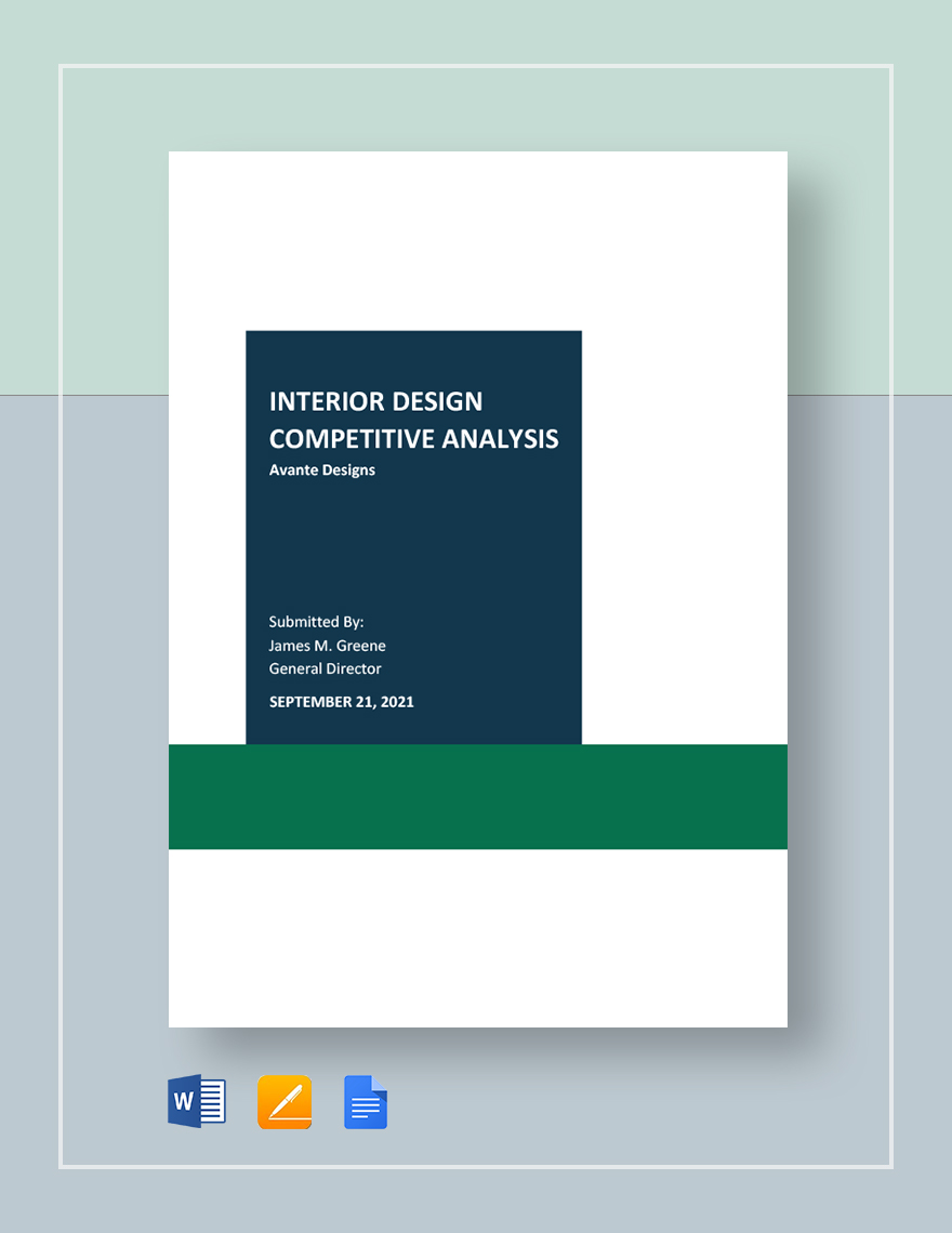 Interior Design Competitive Analysis Template - Google Docs, Word ...