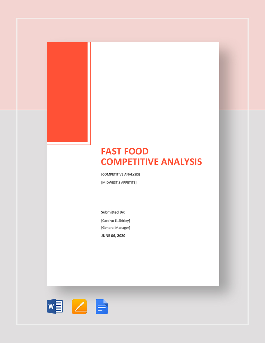 Fast Food Competitive Analysis Template - Google Docs, Word | Template.net