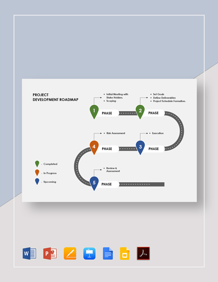 FREE Simple Project Roadmap - Word | Excel | PowerPoint | Apple Pages ...