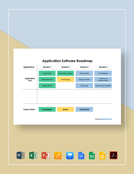Free Sample Application Roadmap Template - Google Docs, Google Sheets, Google Slides, Apple ...