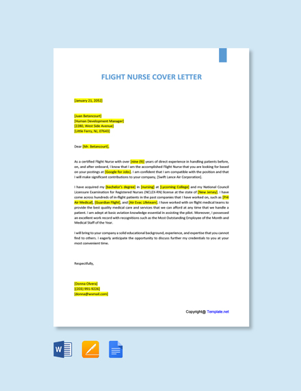 Free Public School Nurse Cover Letter Template - Google Docs, Word ...