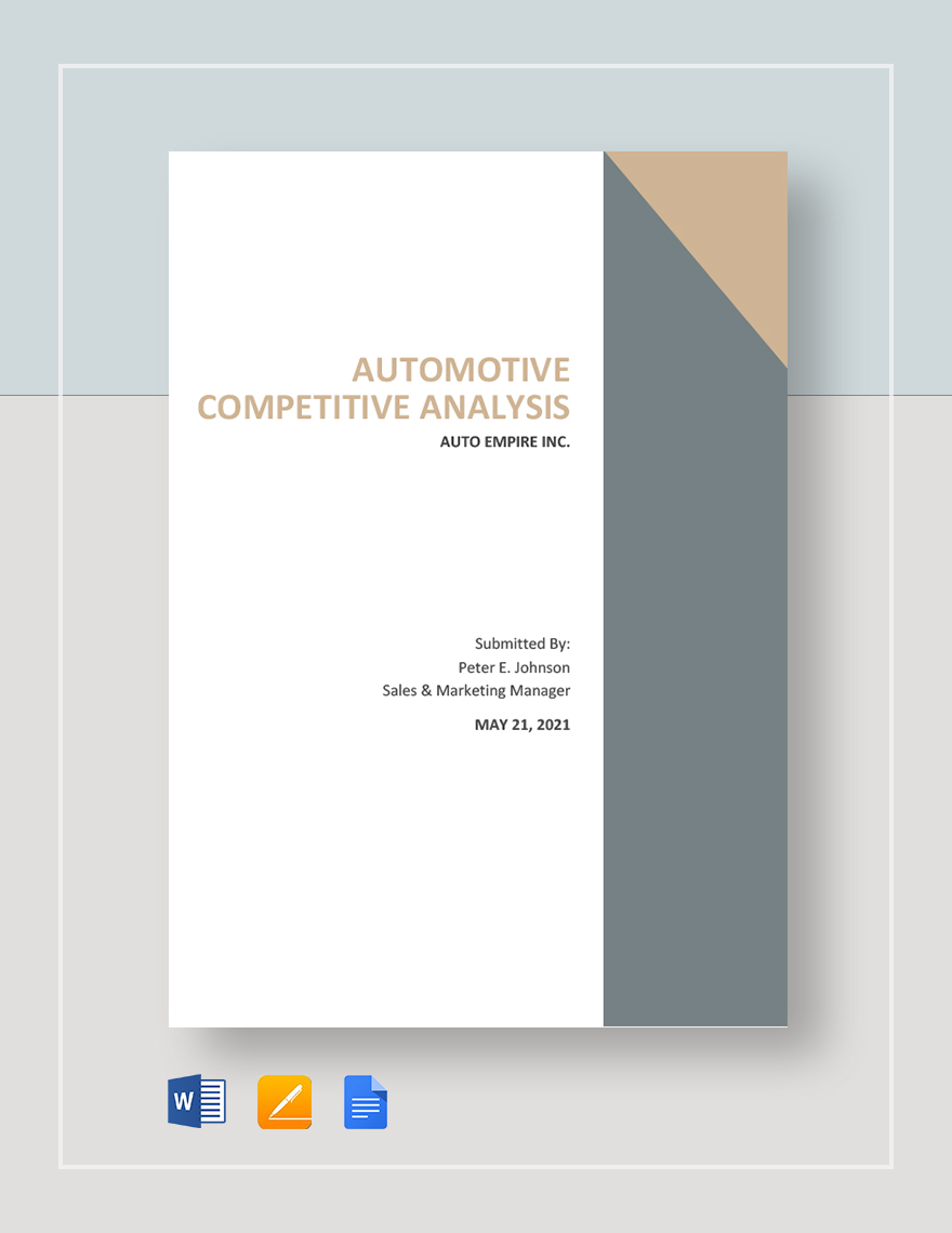 Automotive Competitive Analysis Template - Google Docs, Word | Template.net