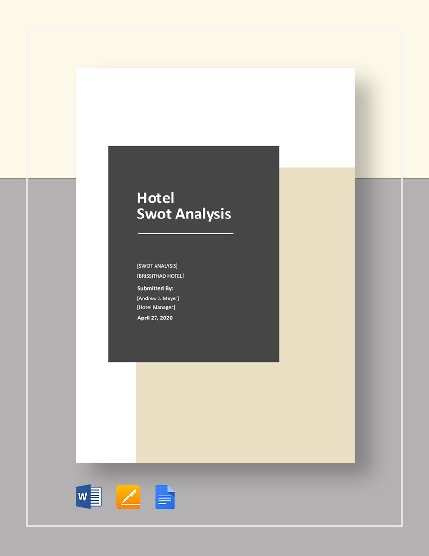 Hotel SWOT Analysis Template - Google Docs, Word, Apple Pages ...