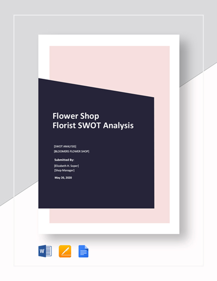 Flower Shop/Florist SWOT Analysis Template - Google Docs, Word ...