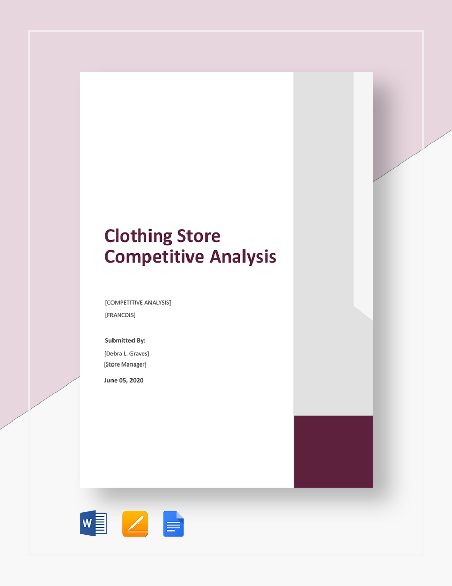 Clothing Store Competitive Analysis Template - Google Docs, Word ...