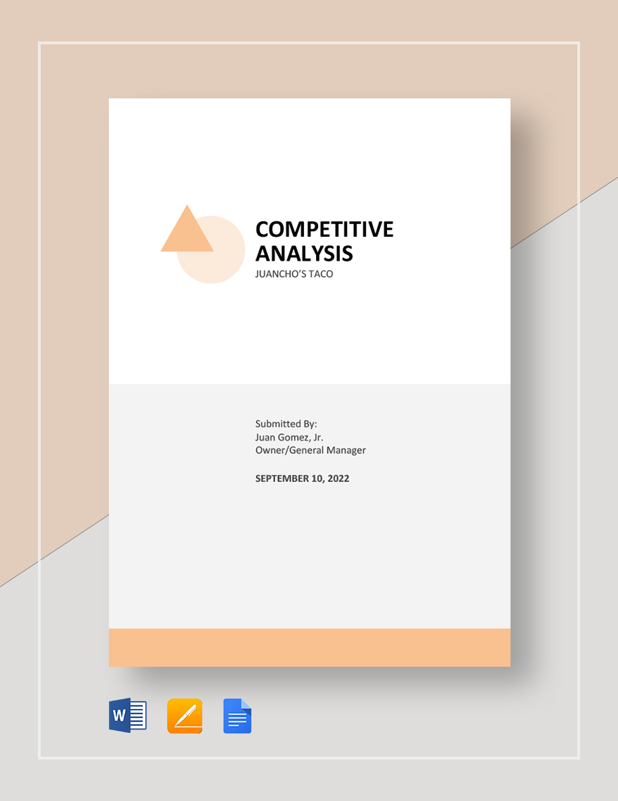 Editable Competitive Analysis Template - Google Docs, Word | Template.net