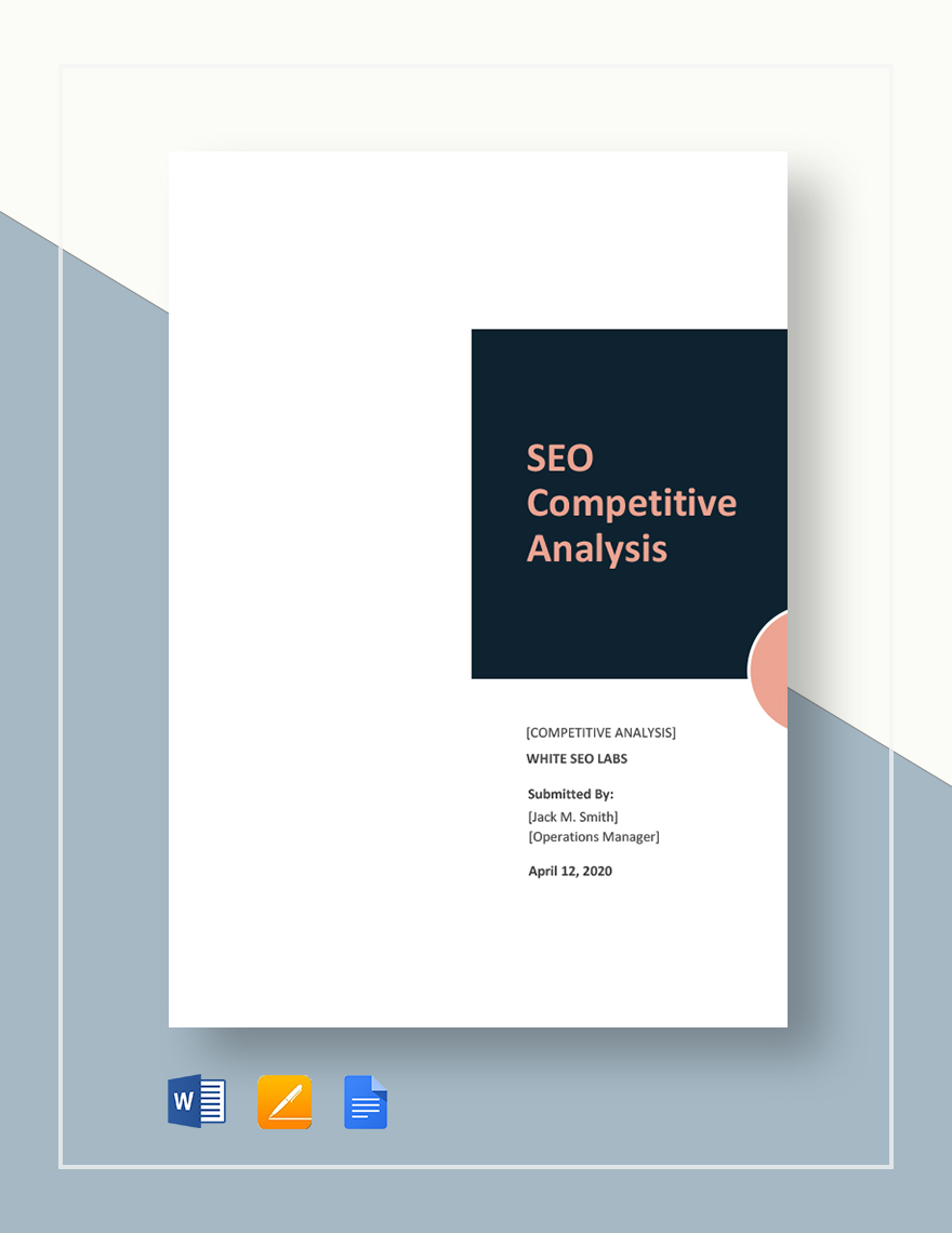SEO Competitive Analysis Template - Google Docs, Word | Template.net