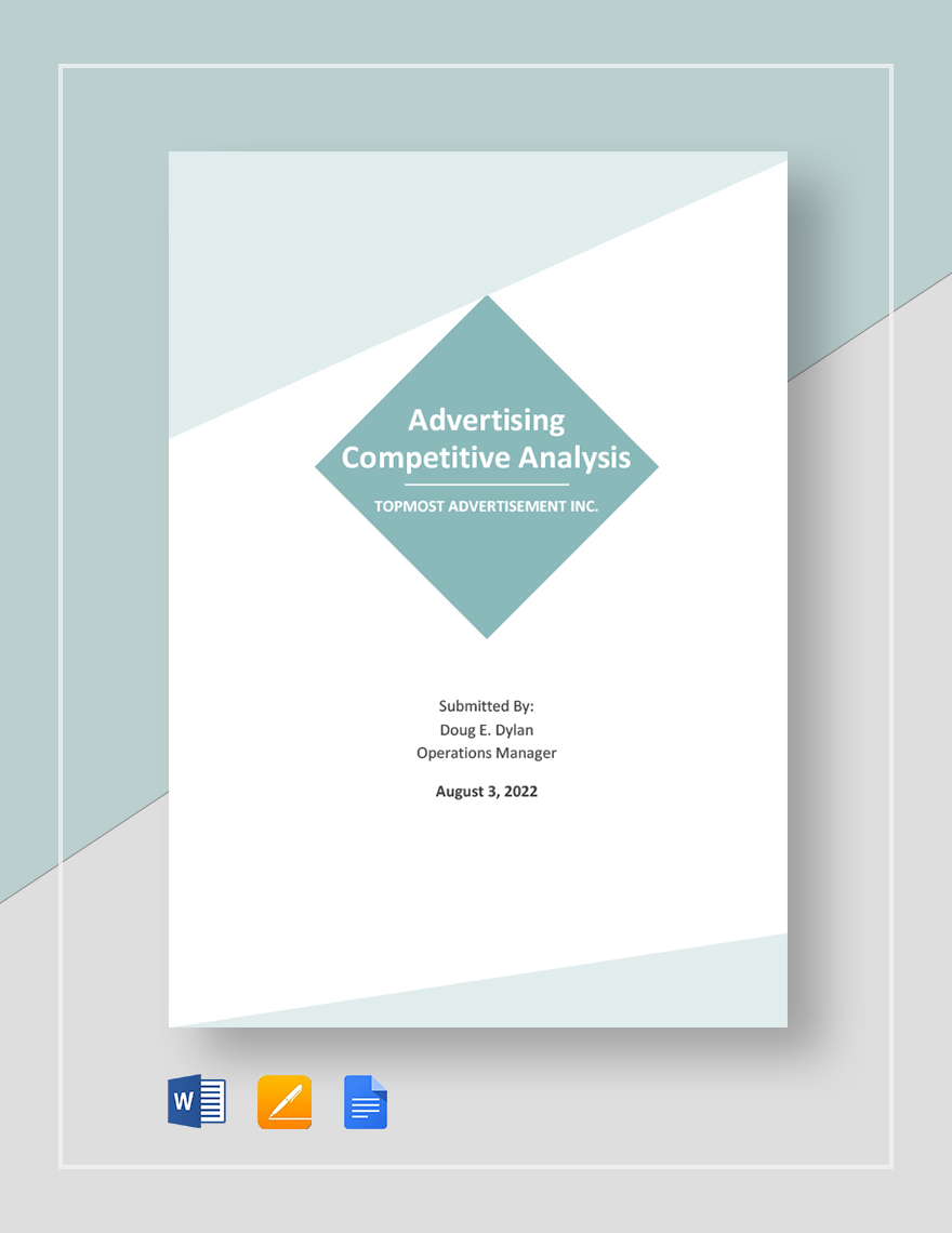Advertising Competitive Analysis Template - Google Docs, Word ...