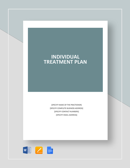 Editable Treatment Plan Template - Google Docs, Word, Apple Pages ...