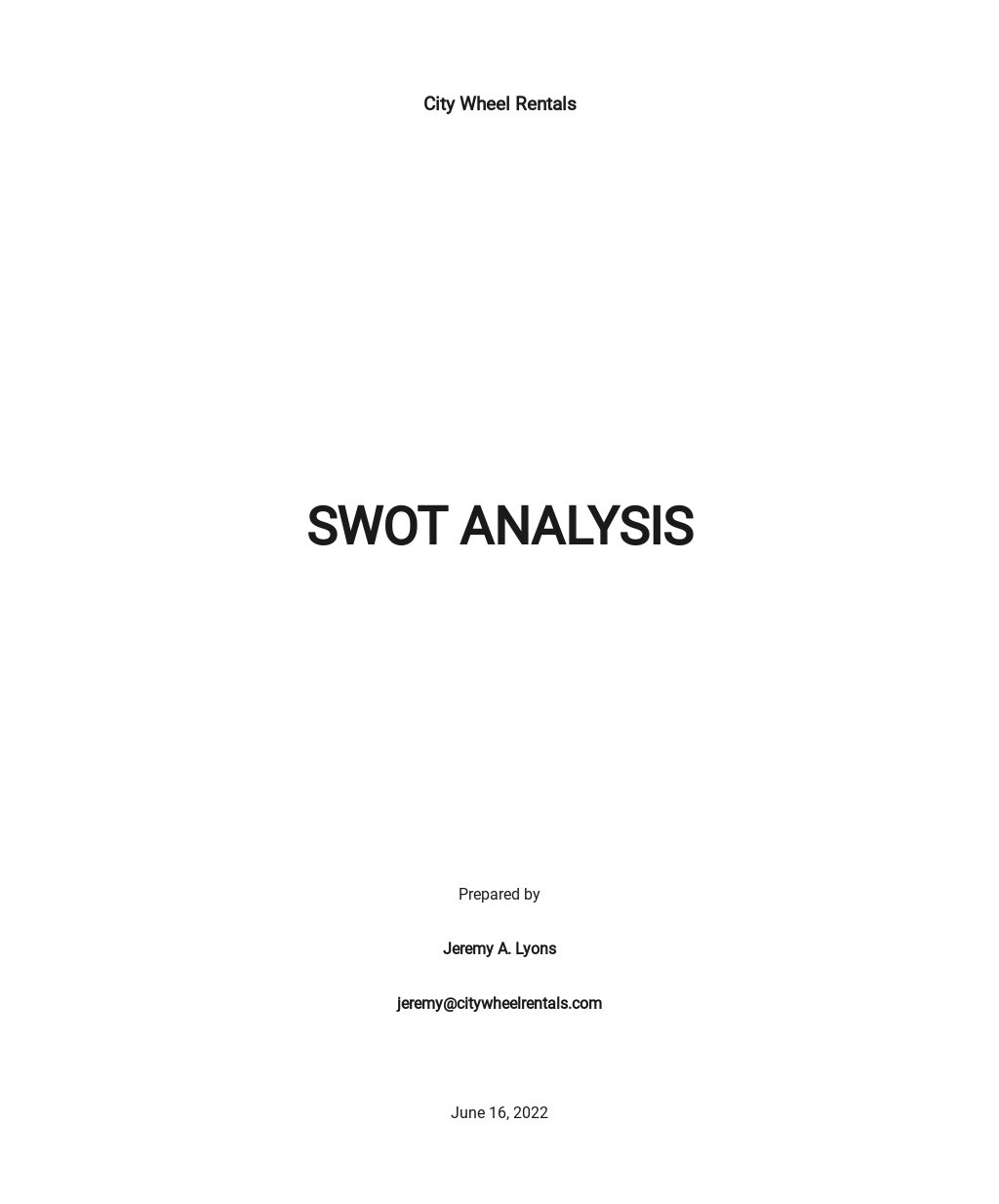 Free Sample IT SWOT Analysis Template - Google Docs, Word, Apple Pages ...