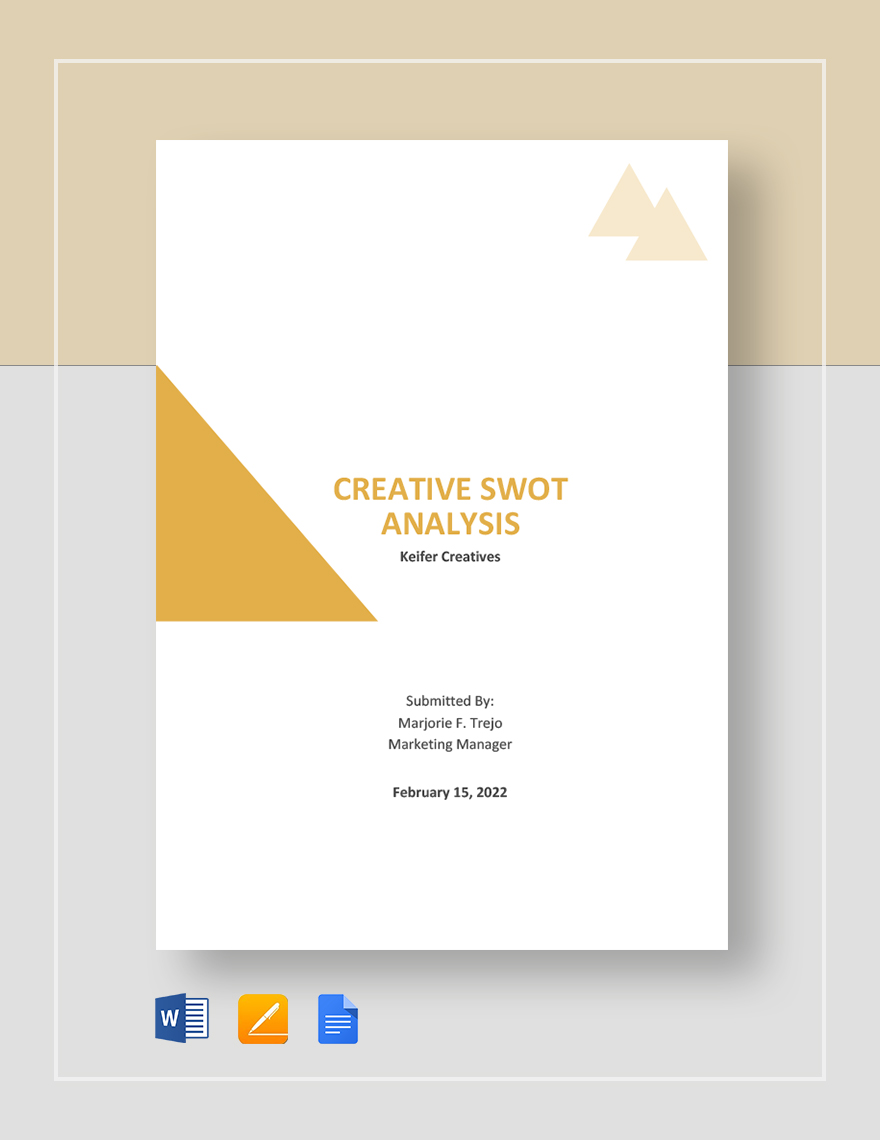 Creative SWOT Analysis Template - Google Docs, Word | Template.net