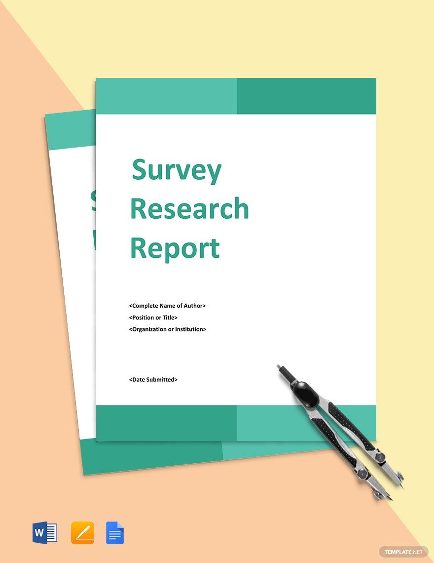 Survey Research Report Template In Word Pages Google Docs Download 