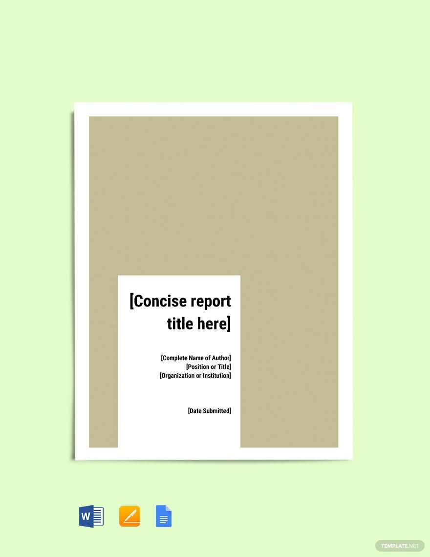 Research Report Cover Page Template - Google Docs, Word | Template.net