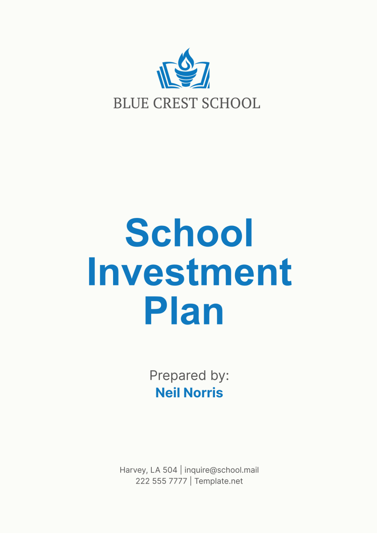 School Investment Plan Template - Edit Online & Download Example ...