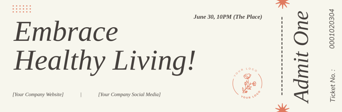 Minimalist Tickets Templates - Edit Online & Download Example ...