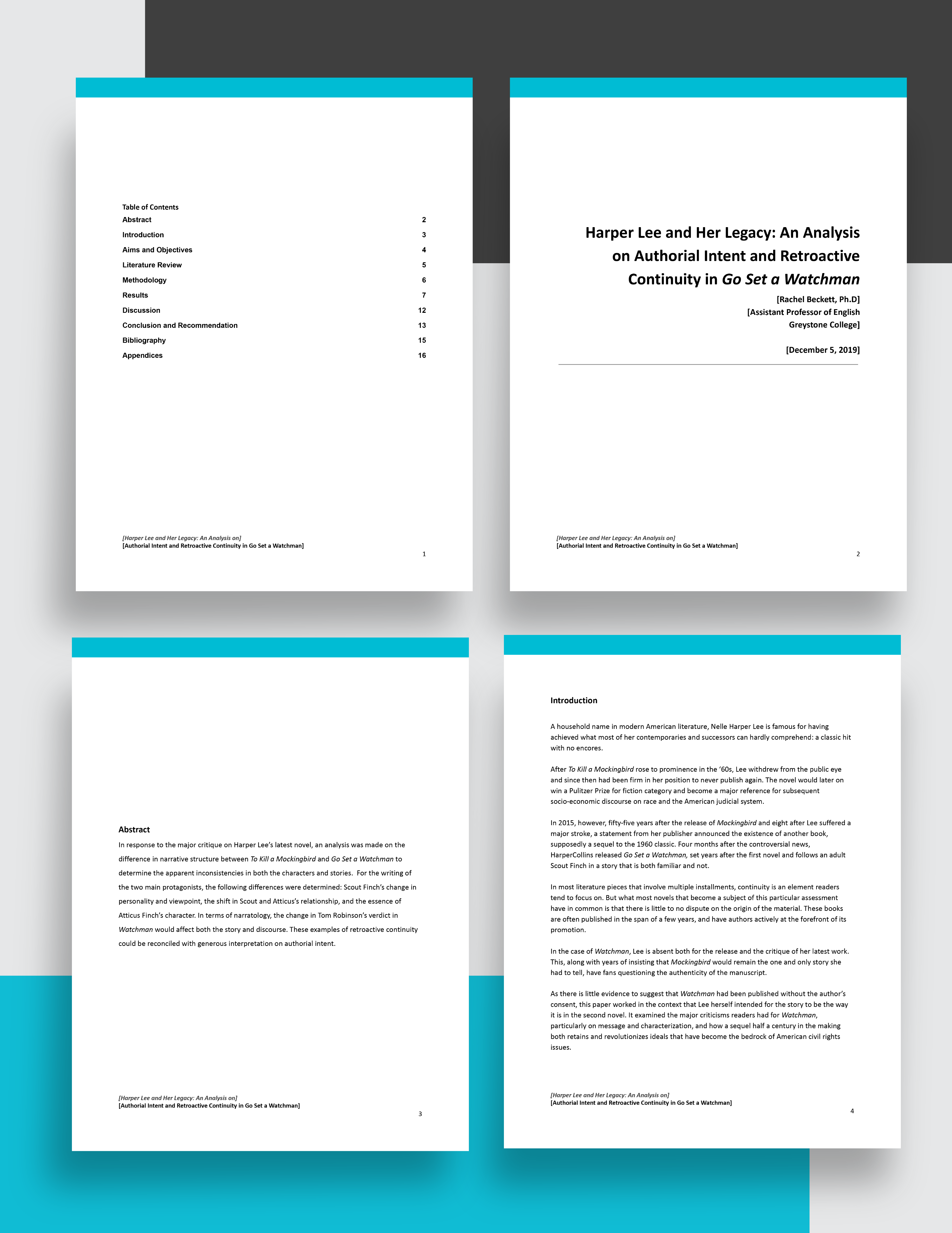Academic Research Report Template - Download in Word, Google Docs ...