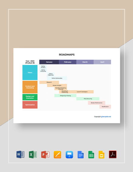 Free Basic Roadmap Template - Google Docs, Google Sheets, Google Slides ...