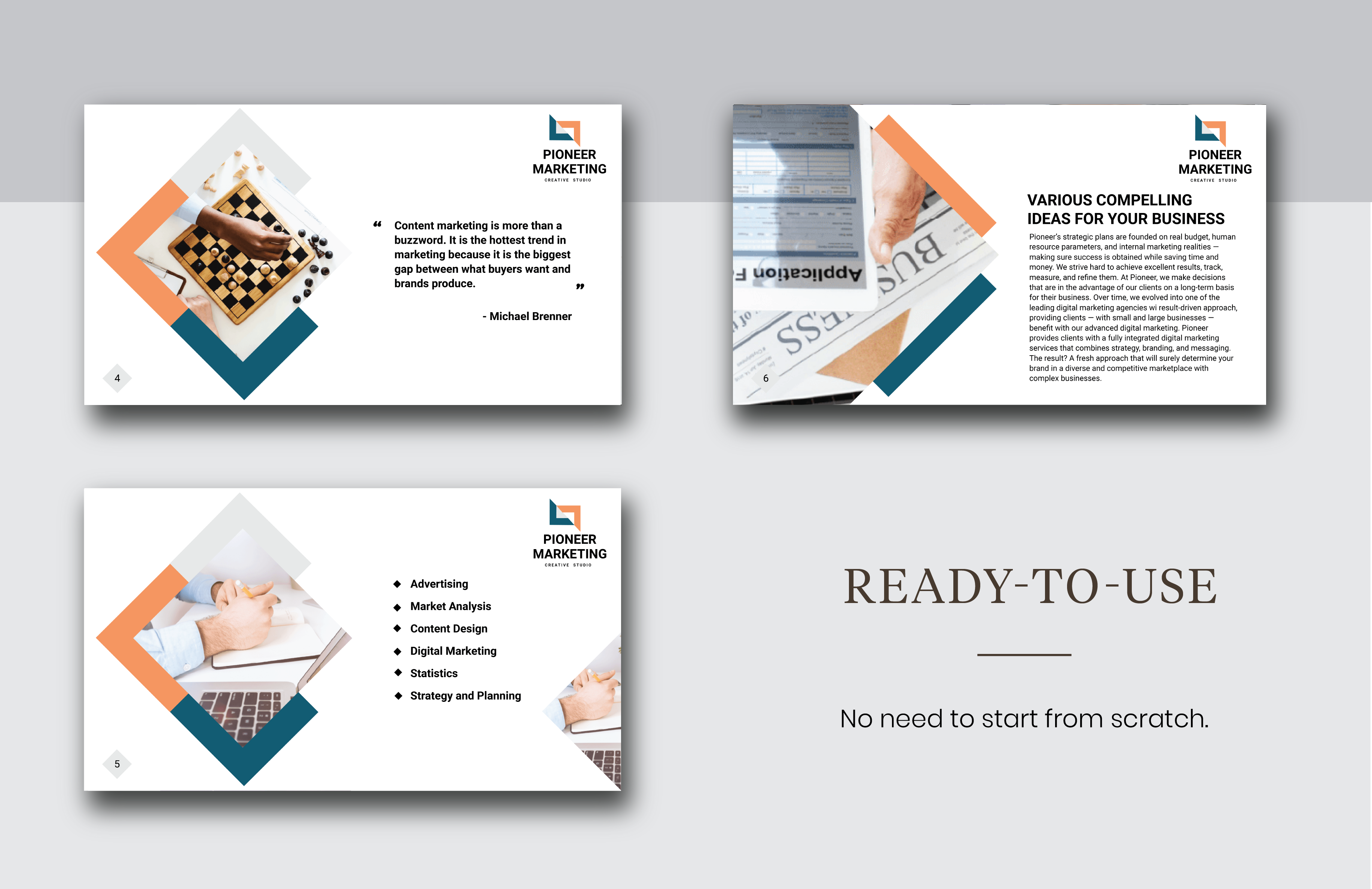 Marketing Agency Presentation Template - Google Slides, Illustrator ...