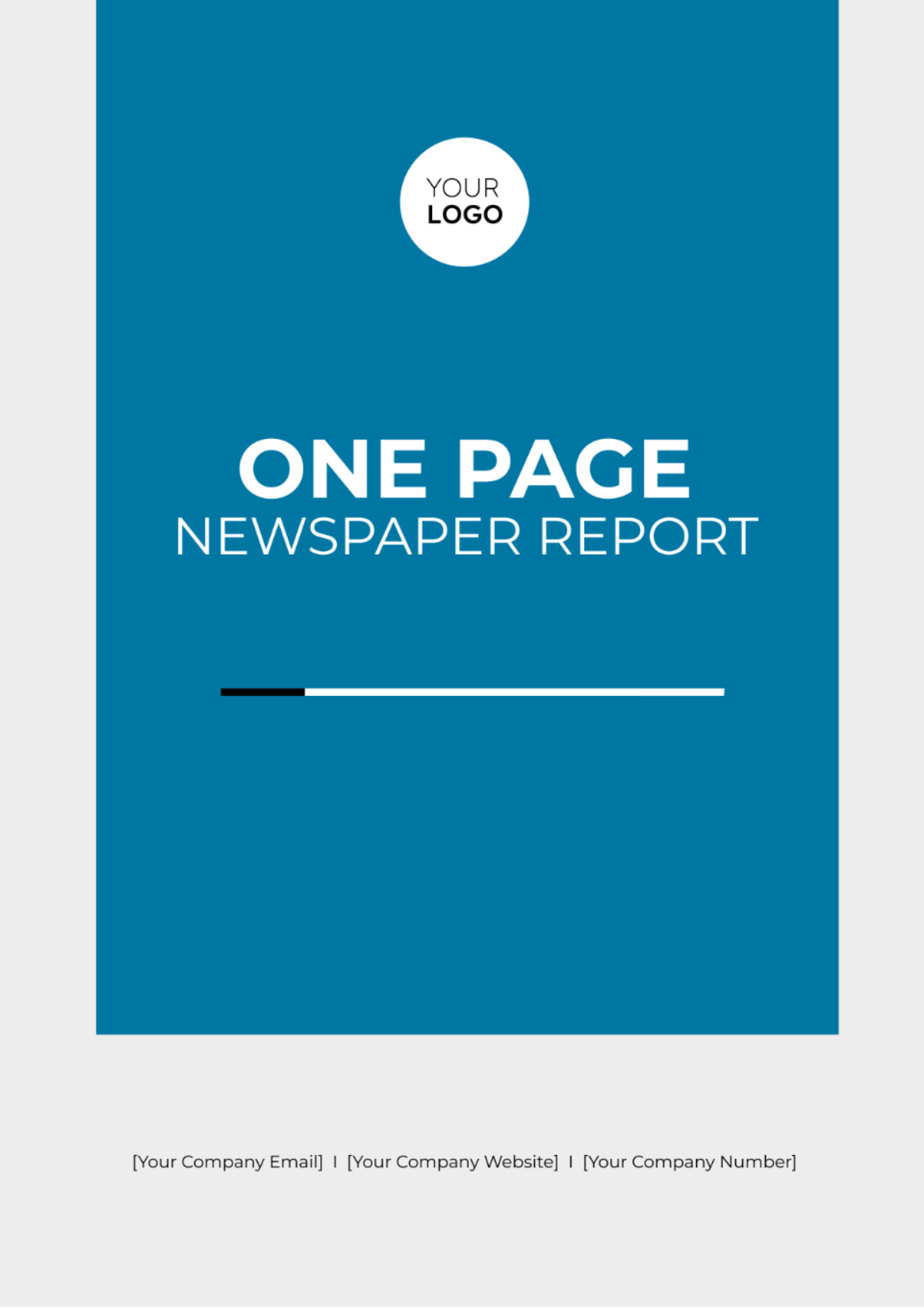 Free One Page Newspaper Report Template To Edit Online