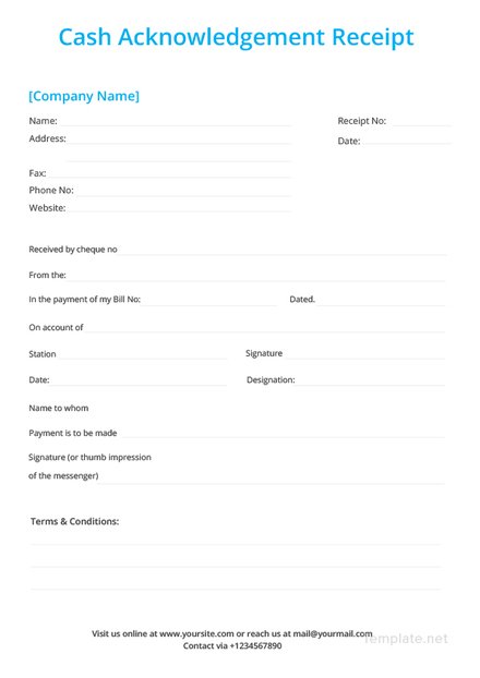 Cash Receipt Template in Microsoft Word | Template.net