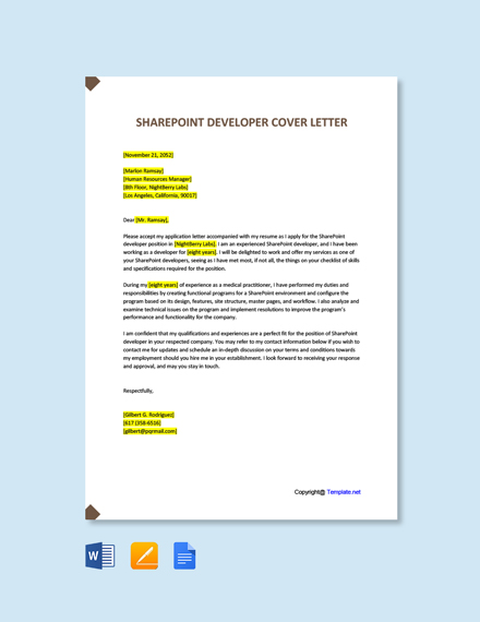 Freelance Flash Developer Cover Letter Template - Google Docs, Word ...