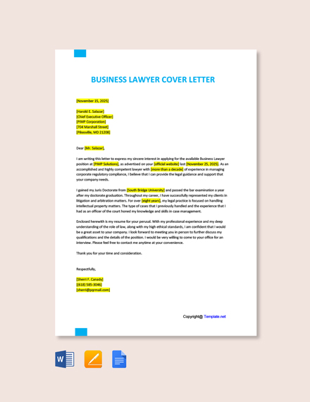 FREE Lawyer Recommendation Letter Template - PDF | Word (DOC) | Google ...