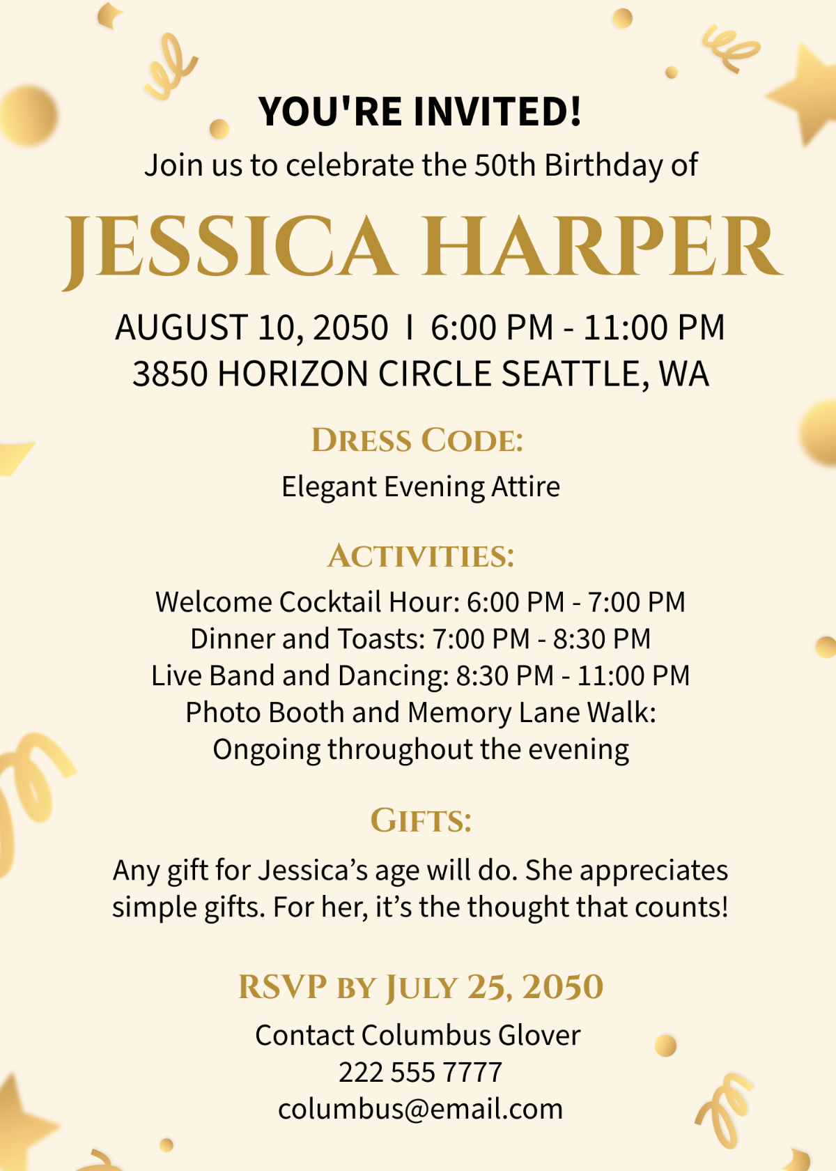 How To Write A 50th Birthday Invitation Wording Infoupdate