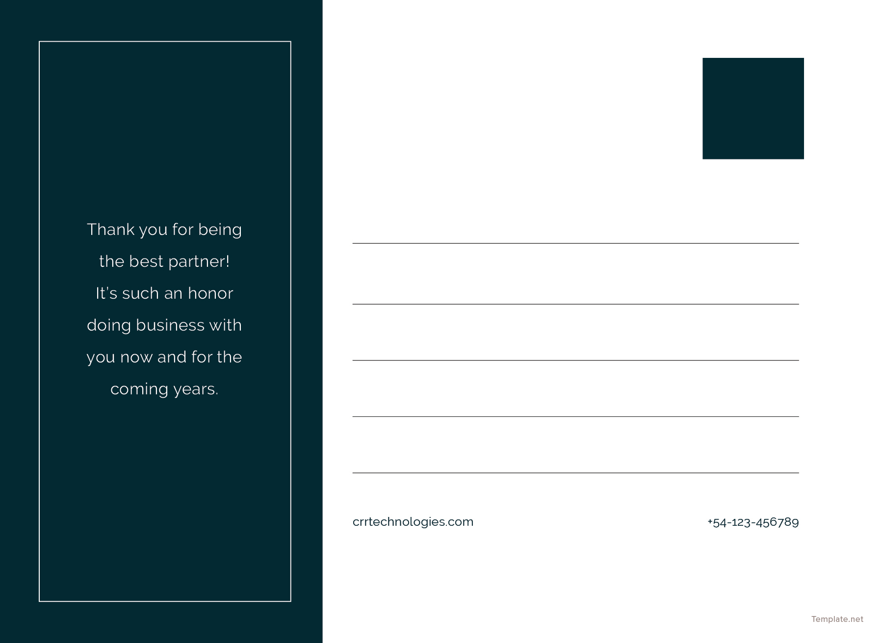 Thank You Postcard Template In Adobe Photoshop Illustrator Template