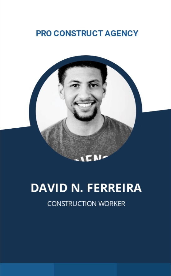 Worker ID Card Template