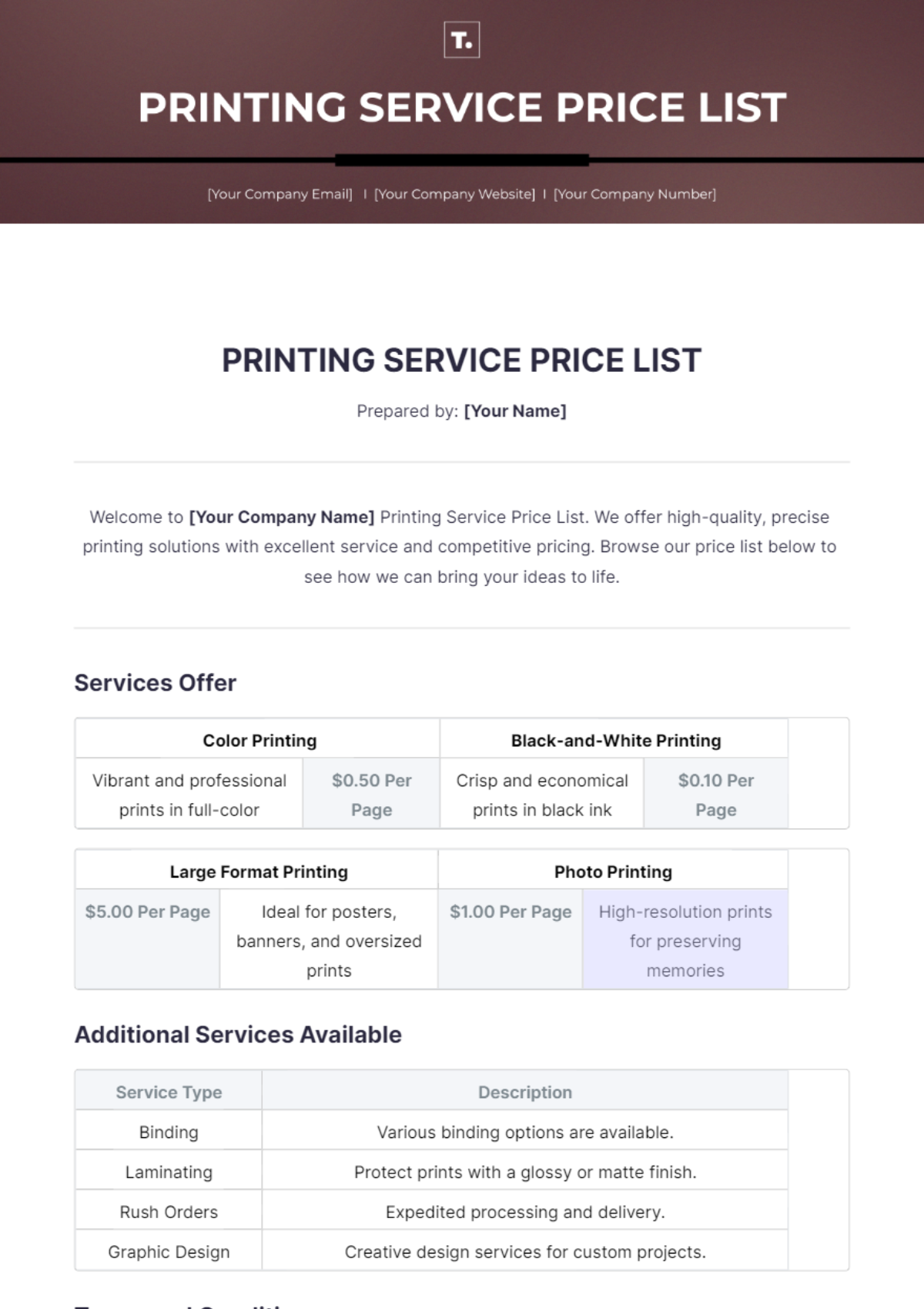 Free Bar Price List Template To Edit Online Free Bar Price List Template To Edit Online