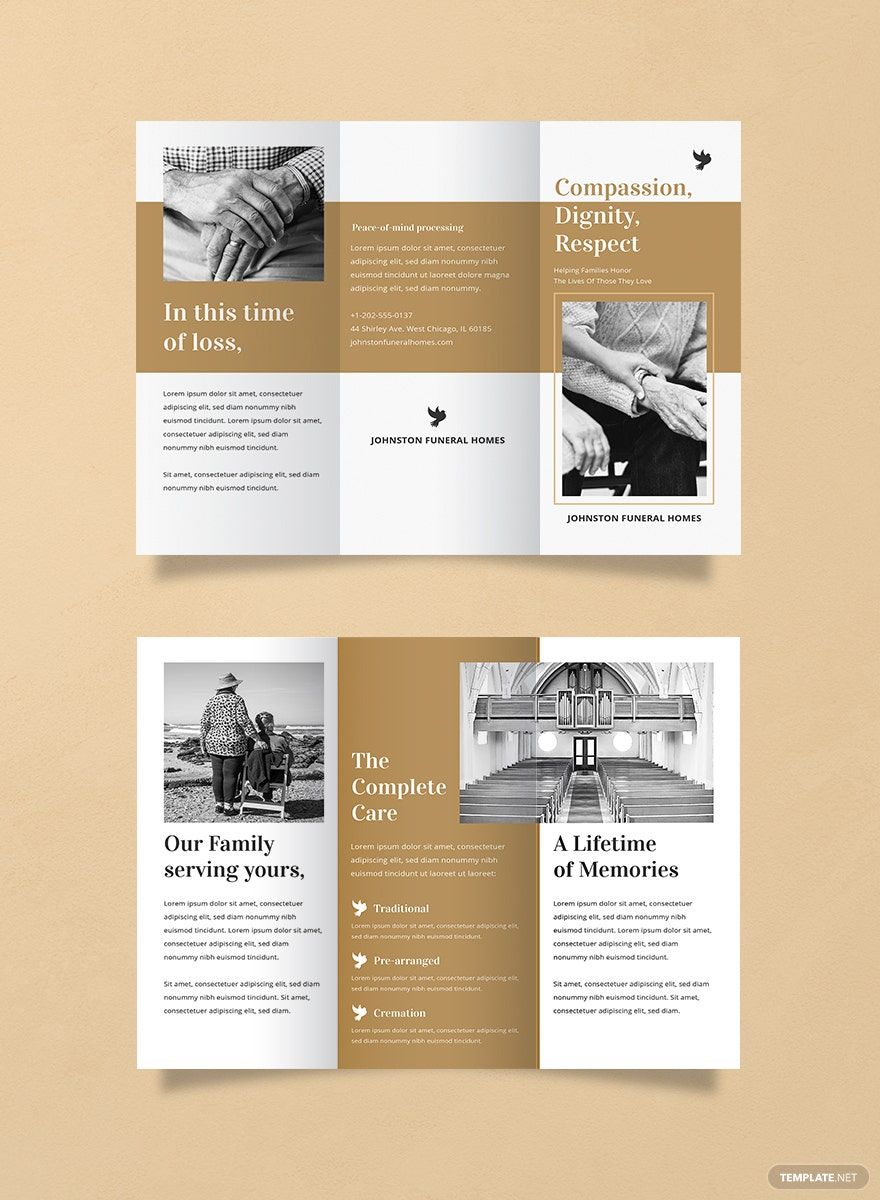 Funeral Brochures Templates Pdf Design Free Download Template