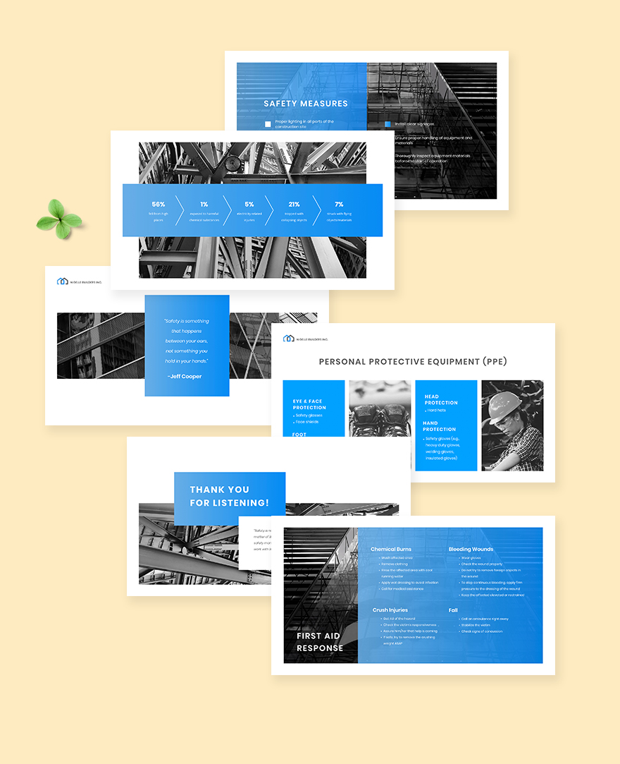 Construction Site Safety Presentation Template - Google Docs, Google ...
