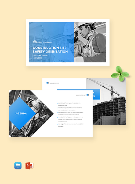 Construction Site Safety Presentation Template