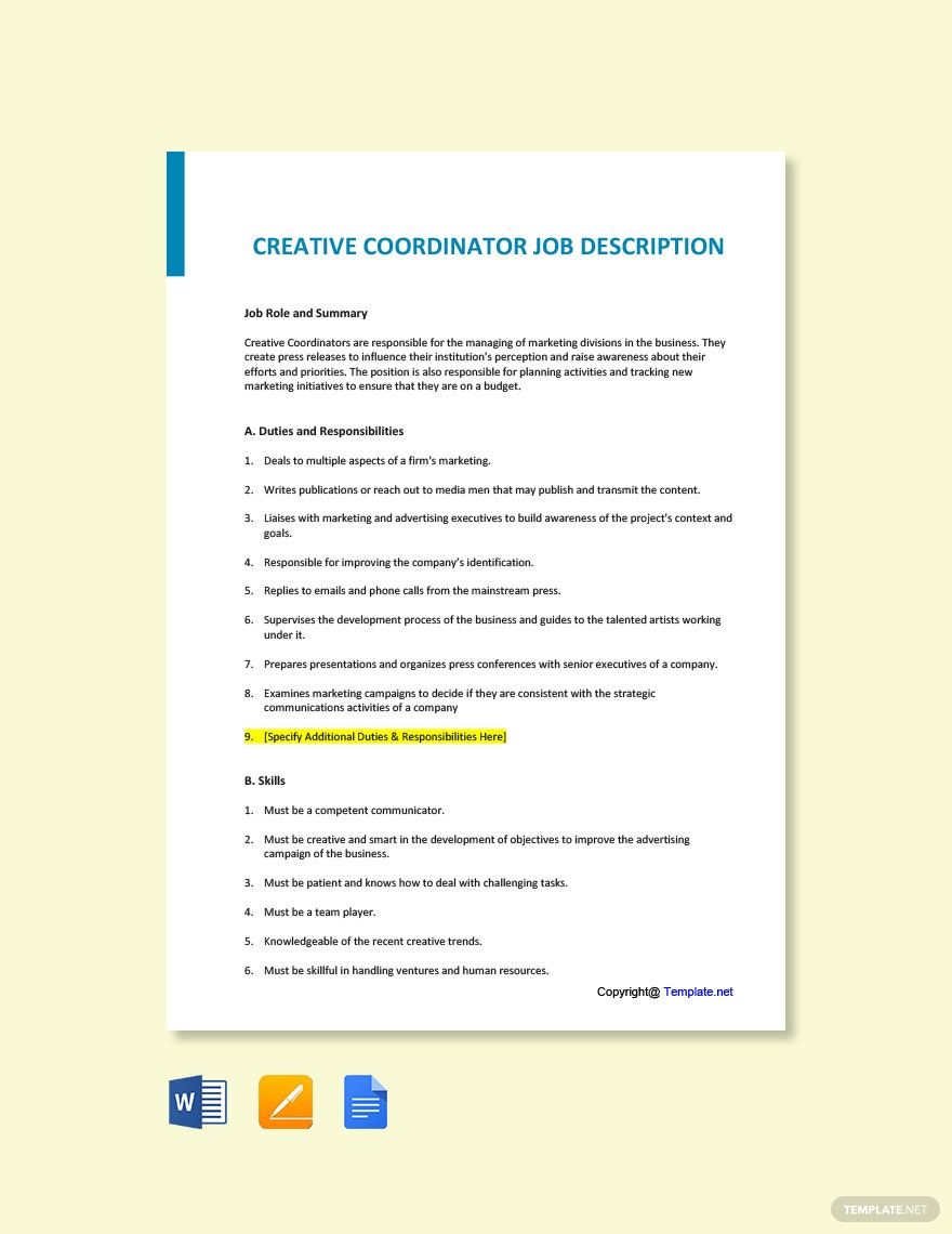 Free Creative Executive Job Description Download In Word Google Docs PDF Apple Pages free-creative-executive-job-description-download-in-word-google-docs-pdf-apple-pages