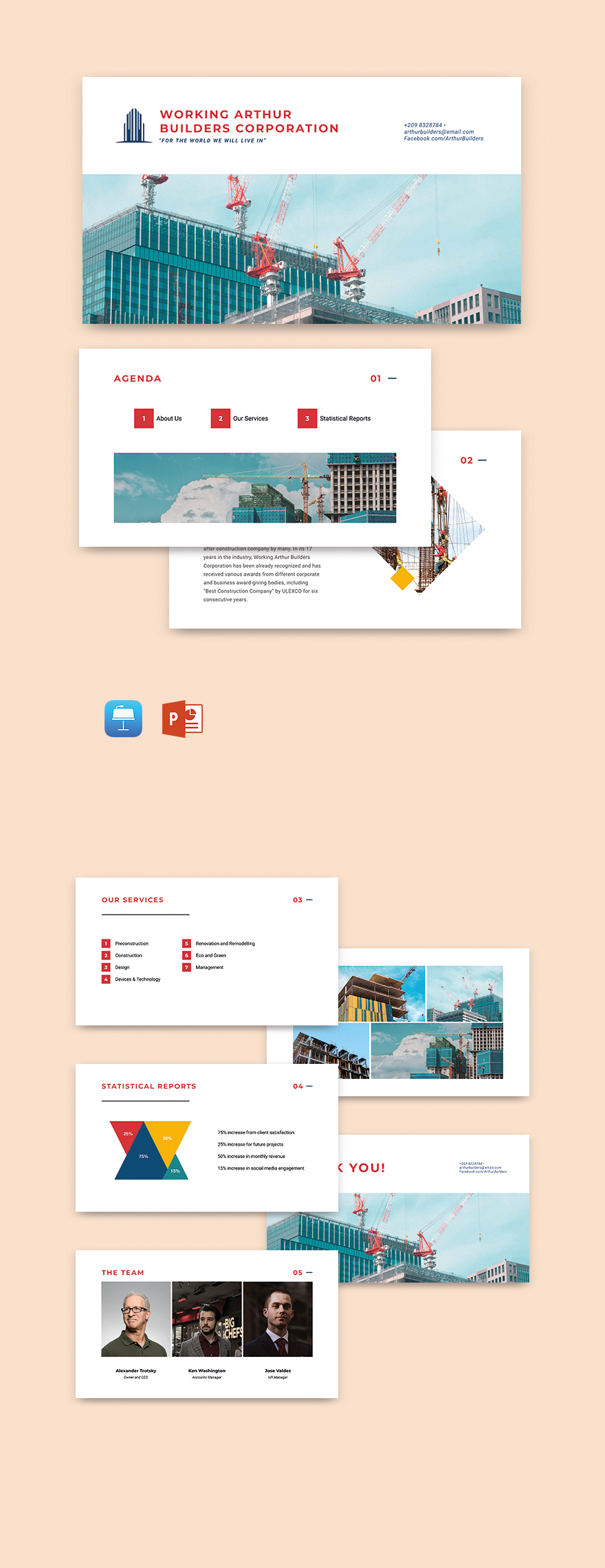 Simple Construction Presentation Template - Apple Keynote, PowerPoint ...