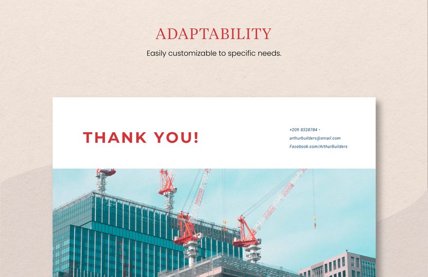 Simple Construction Presentation Template - Download in PowerPoint ...