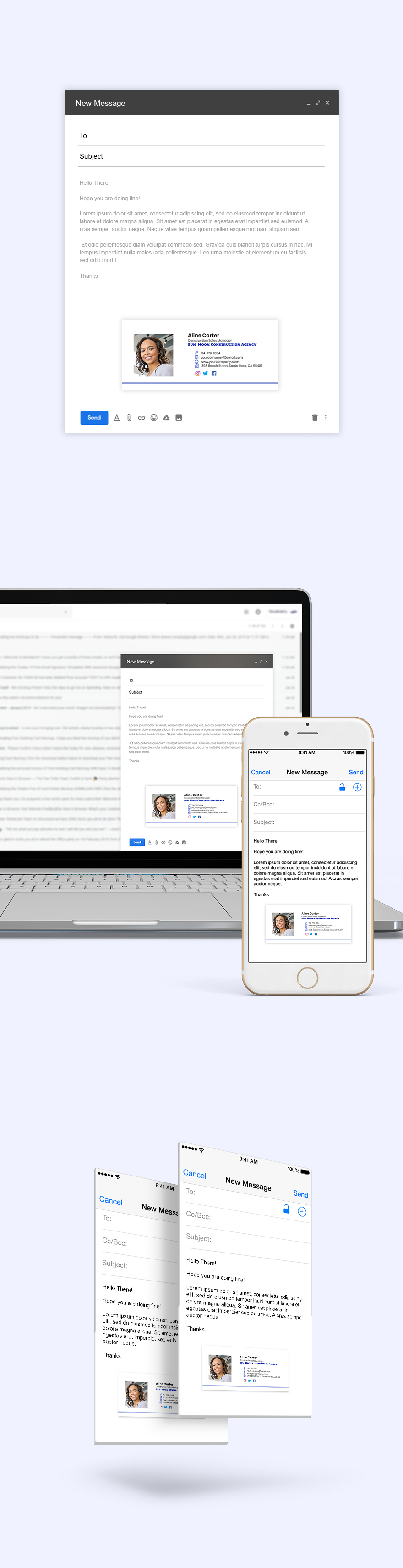 Operation Manager Email Signature Template - HTML5, Outlook, PSD ...