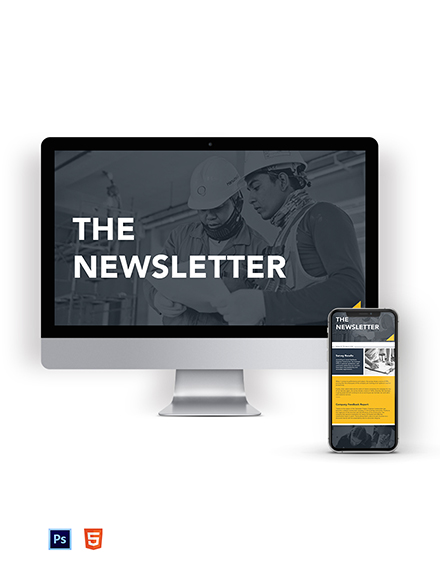 Survey & Feedback Construction Company Newsletter Template