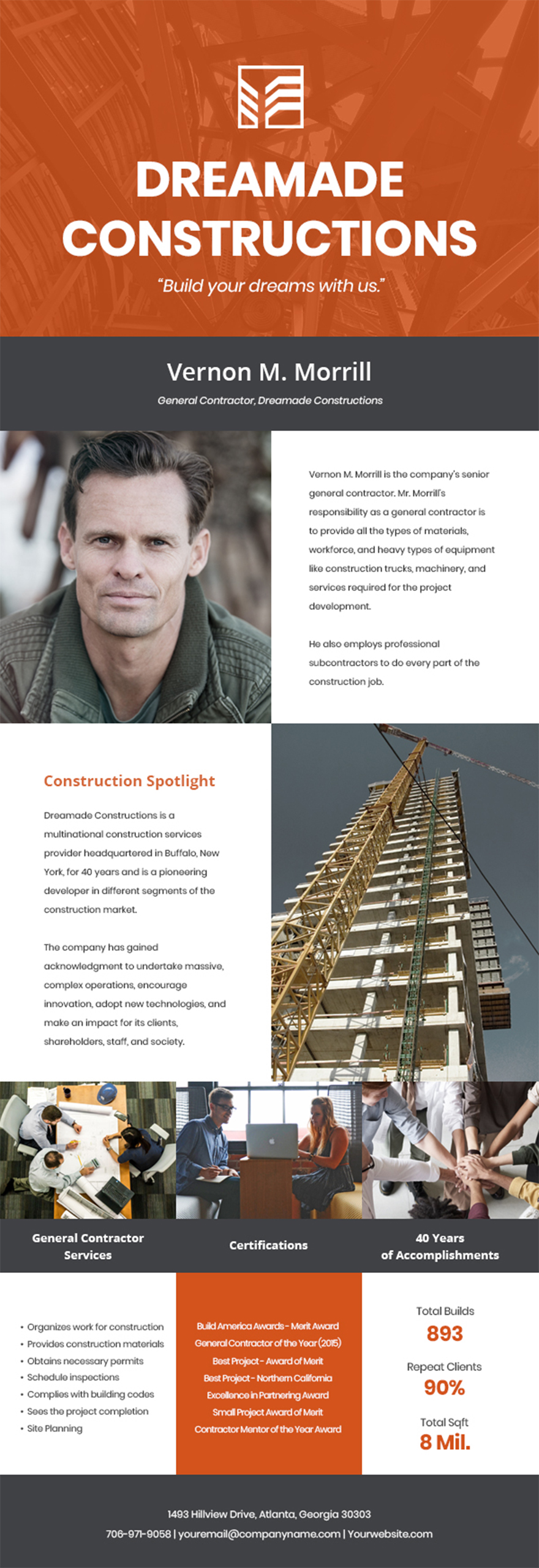 General Contractor Newsletter Template - HTML5, PSD | Template.net