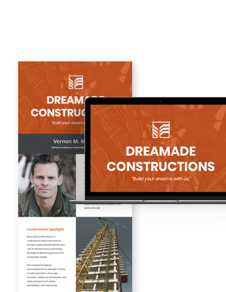 General Contractor Newsletter Template - HTML5, PSD | Template.net