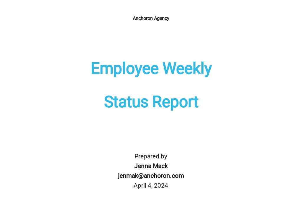 FREE Executive Weekly Status Report Template - PDF | Word (DOC) | Apple ...