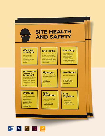 Safety Rules Poster Template - Illustrator, InDesign, Word, Apple Pages ...