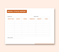 Simple Weekly Status Report Template in Microsoft Word | Template.net