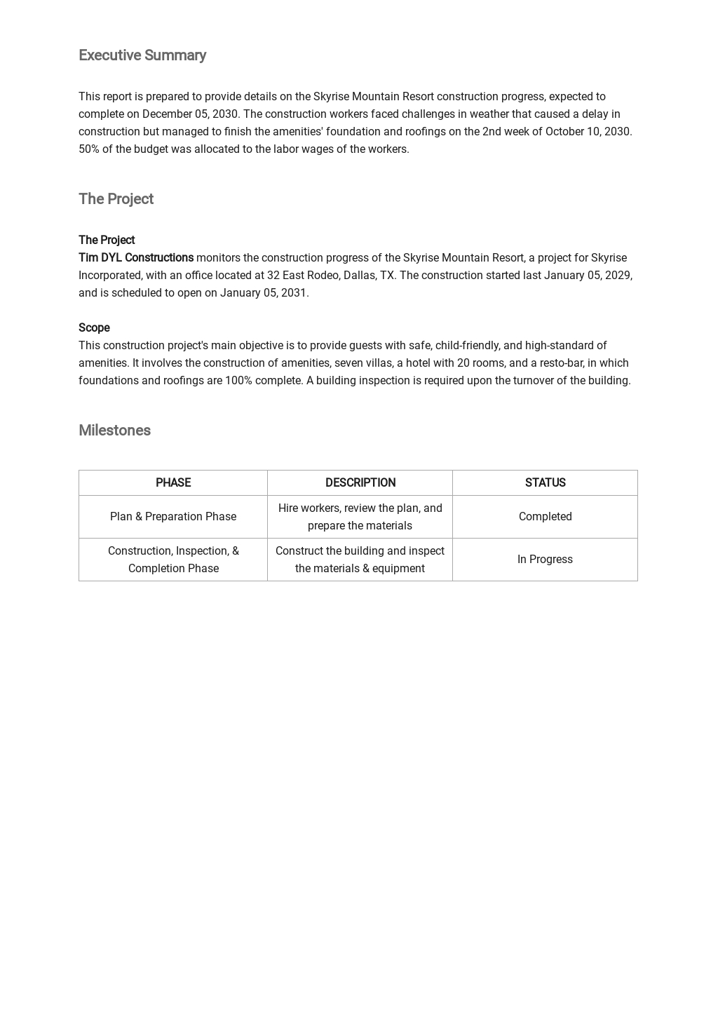 Weekly Progress Report Template [Free PDF] - Word | Apple Pages ...