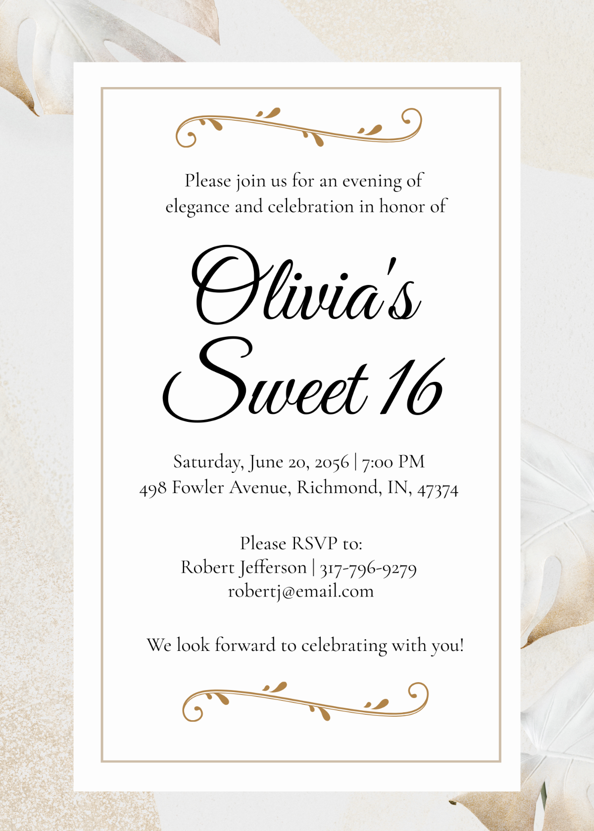 Free Sweet 16 Invitation Templates Editable And Printable