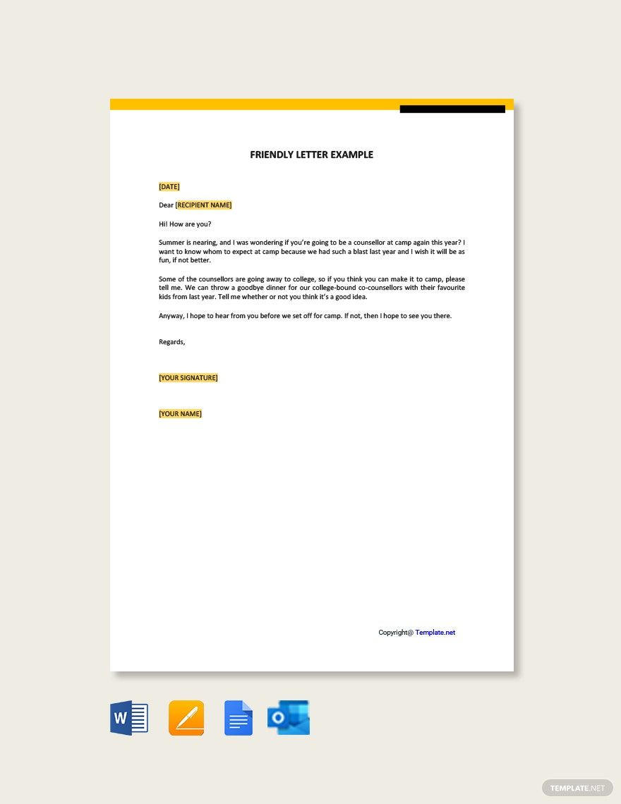 Informal Letter Templates Documents Design Free Download 