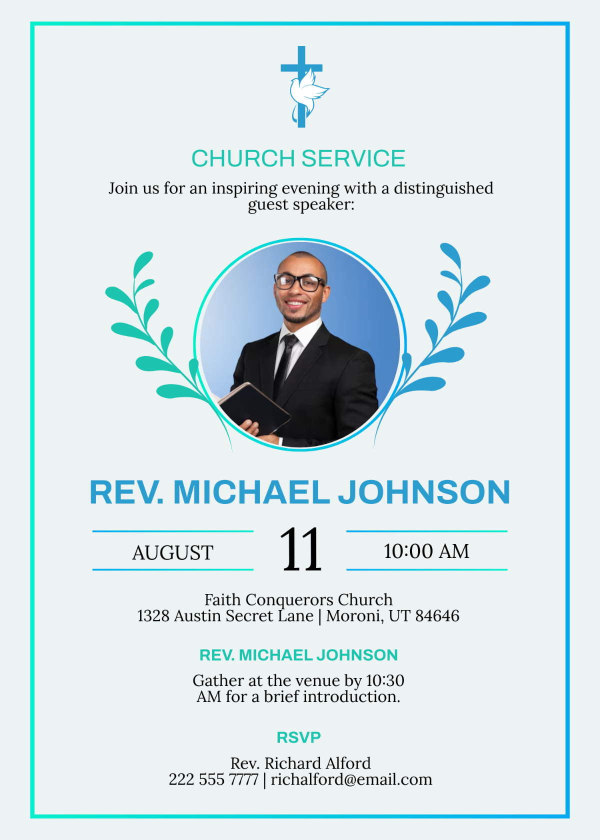 Free Church Anniversary Invitation Letter Template To Edit Online